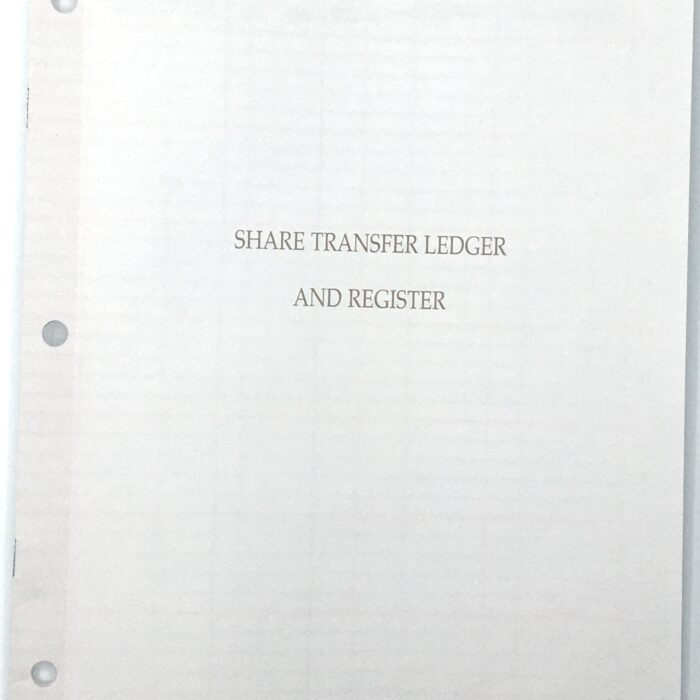 Share Ledger & Transfer Book - M. Burr Keim Company